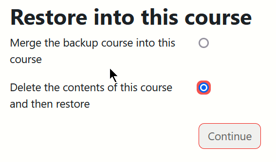 How To Restore A Moodle 4 Class Site From A Backup File Faculty